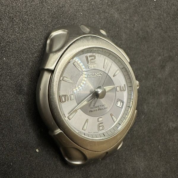 SEIKO KINETIC AUTO RELAY 5J22-0A40 GENTS WATCH 40MM. Works Great. No Band. | WatchCharts Marketplace