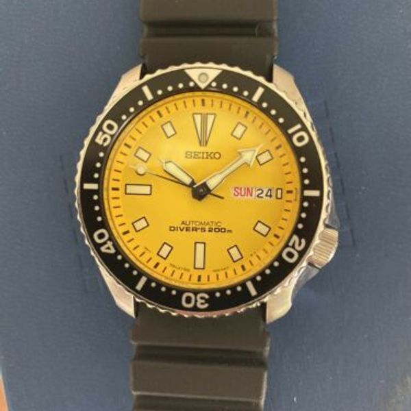RARE! NO RESERVE All Original Yellow Dial Seiko SKXA35 with Box and ...