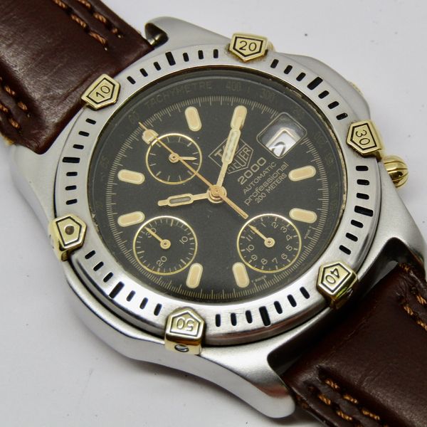 TAG HEUER 2000 165.36 vintage autuomatic chronograph, two tone, 40 ...