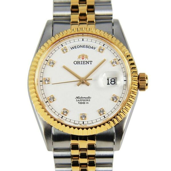 ORIENT "President" Day-Date Automatic Sapphire Watch Two Tone Men's ...