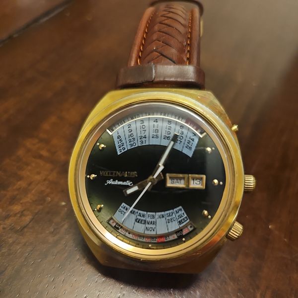 Vintage Wittnauer 2002 Men's Automatic watch day/date W102 17Jewels ...