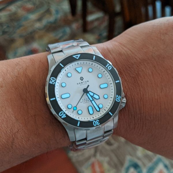 Hamtun Kraken H2 white no date | WatchCharts Marketplace
