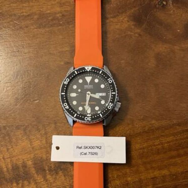 Used Seiko Men's Black Watch - SKX007 K2 - Factory NH36 Movement ...