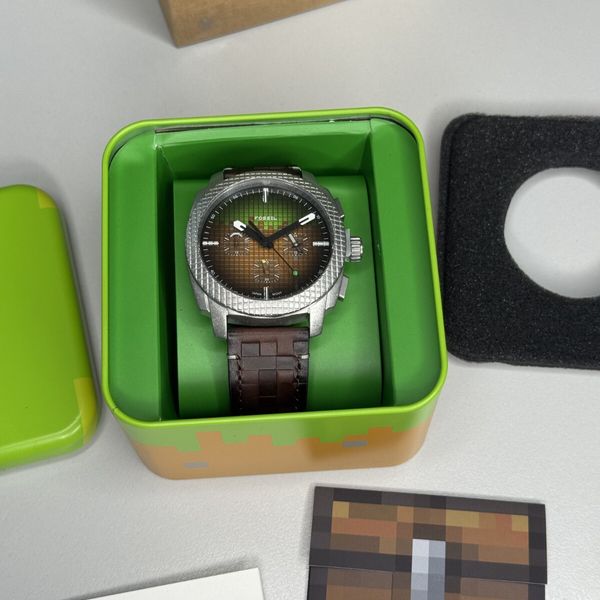 Minecraft x Fossil Limited-Edition Grass Block Chronograph Watch LE1206 ...