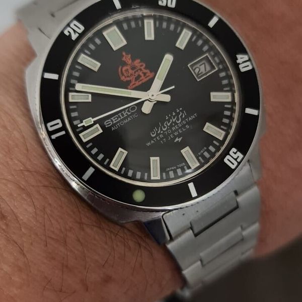 VINTAGE Seiko 7005-8140 Iranian Royal Army Automatic (SHAHI ...