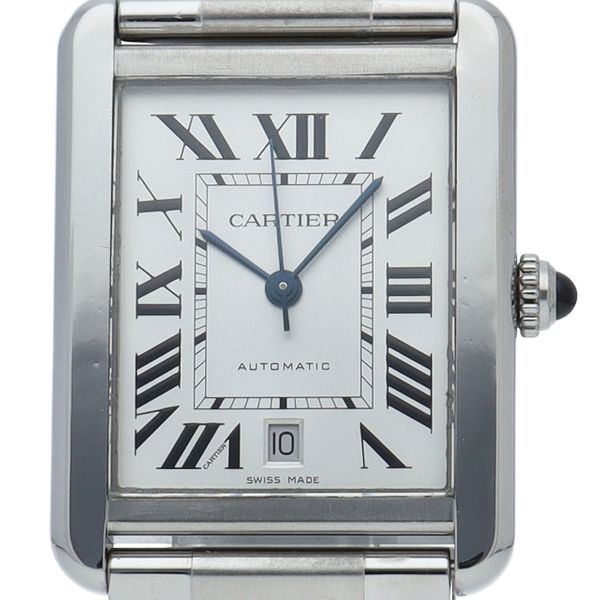 Cartier Tank Solo XL automatic W5200028 SS men's silver dial finished ...
