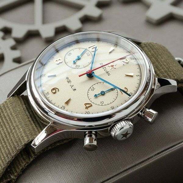 1963 Pilot Watch Sea-Gull ST1901 Mechanical Movement D304 Chronograph ...
