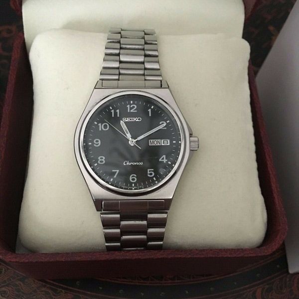 Vintage Seiko Chronos 5H23-7060 WR 10 Bar Antimagnetic Quartz Watch ...