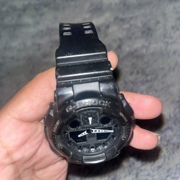 CASIO Casio G-SHOCKK GA-100C Digital Analog Rubber Black Broken Clasp ...