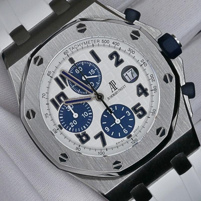 FSOT: Audemars Piguet Royal Oak Offshore “Navy” White Strap FULL SET ...