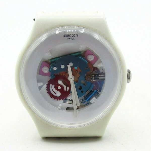 Swatch Swiss IR43 White Open Face Watch RUNS AL496 | WatchCharts
