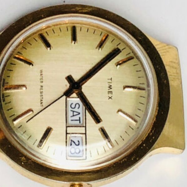Timex Water Resistant 26961 10678 Mens Vintage Watch RUNS needs Crown ...