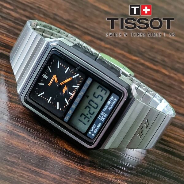 Vintage 1980s TISSOT F1 TSX8 analogue digital Swiss quartz watch ...