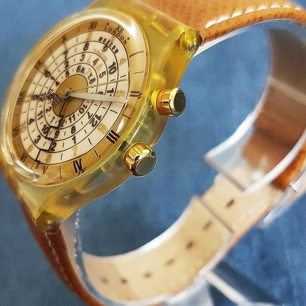 Swatch Tierra GK901 year 1996 unisex quartz wristwatch backlight world ...