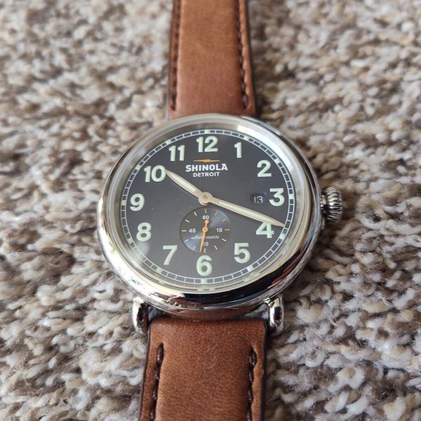 Shinola Runwell Automatic Watch - 45mm - Navy | WatchCharts Marketplace