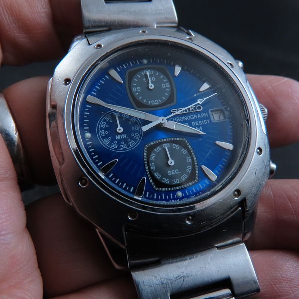 V657 Japan Seiko Chronograph Quartz Men Watch | WatchCharts Marketplace