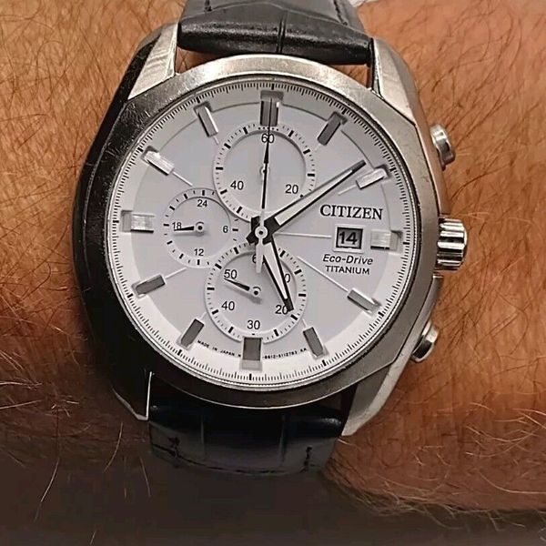 Citizen Eco Drive Titanium WR100 Chronograph Men's Watch Ref: B612 ...