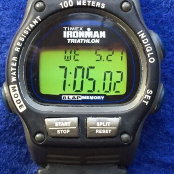 Vintage Timex Ironman Triathlon Indiglo 746 Watch, 8 Lap 100M, Nylon ...
