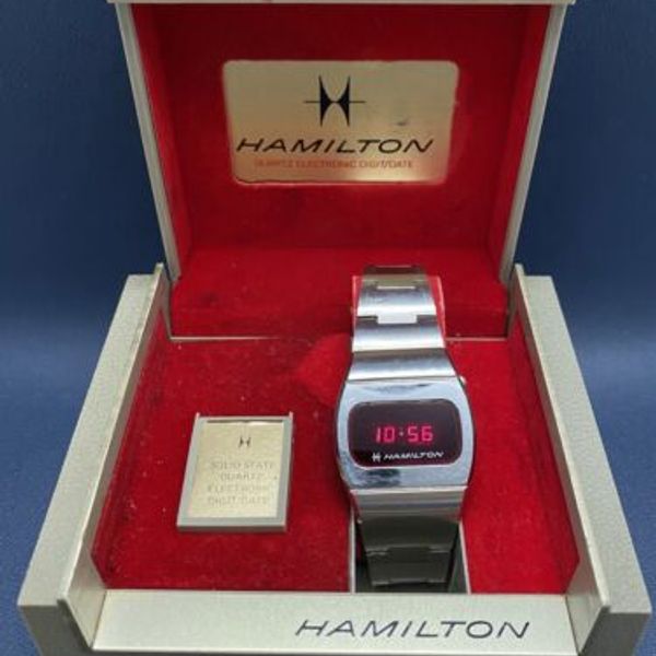 Vintage Hamilton Day/Date/Month Digital Watch with Original Box ...