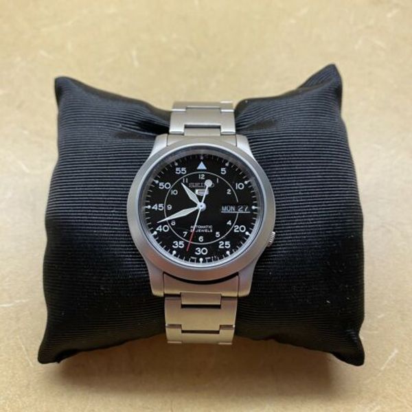 Seiko 5 SNK809K Automatic Wrist Watch Steel Bracelet with Box & EXTRA ...
