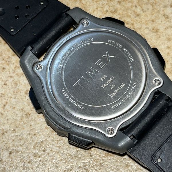 Timex Expedition 42mm Black Indiglo Chrono Alarm Digital Watch T40941 ...