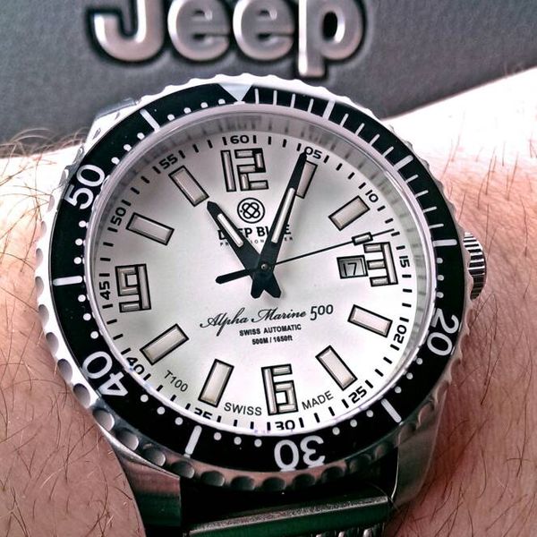 Deep Blue Alpha Marine Swiss Made | WatchCharts Marketplace