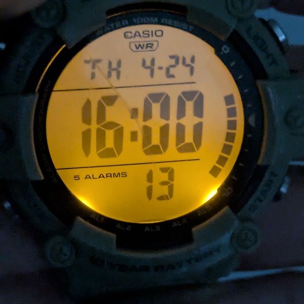 Casio Men's Digital Watch Chronograph EA AE-1500WH 3502 8.5" Cameo Band ...