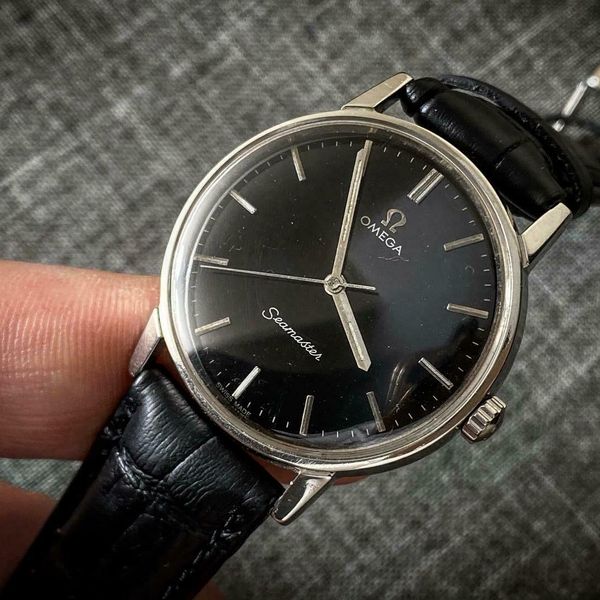 Omega Seamaster 135.011 Black Slim Cal.601 Manual Wind Gents Watch ...