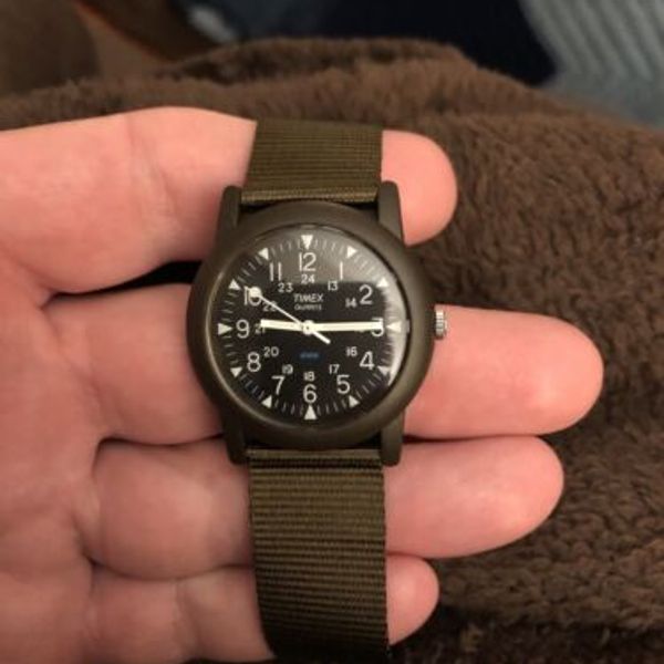 New Men’s Timex Military Style Camper Watch T41711 Nylon Band Running ...