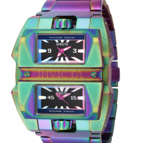 Invicta Akula Dual Time Mens 50mm Rainbow Iridescent Swiss Quartz Watch ...