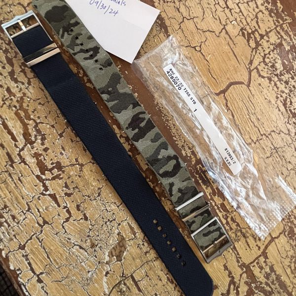 [WTS] 22mm Authentic Tudor NATO Straps - Camo & Black & Blue Weave ...