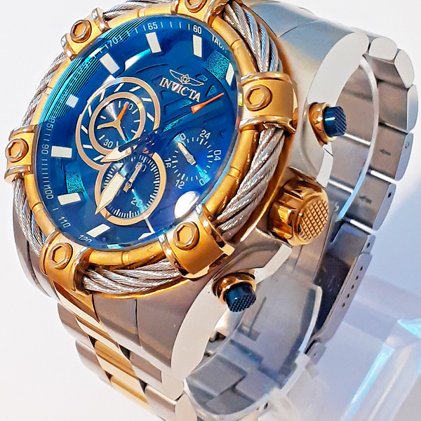 Invicta Bolt Trinite Mens Blue Dial Chronograph Watch. | WatchCharts ...