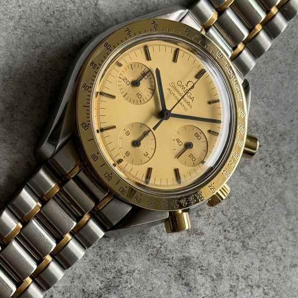 Omega Speedmaster 1750032 Two Tone Gold Mens Automatic Preserved Rare ...