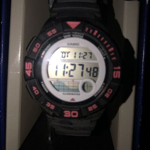 Casio Tide Moon Graph LED Light 100M Water Resistant 1/100 Sec ...