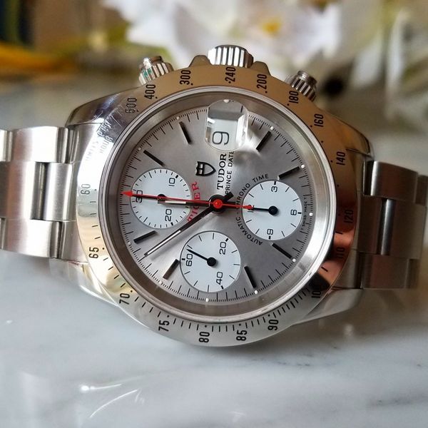 FSOT: Tudor Prince Date Tiger Chronograph Slate Steel with Papers ...