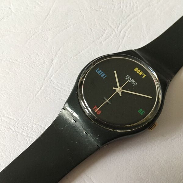 Iconic Swatch from 1984 : "Don't Be Too Late" (GA100) in good condition ...