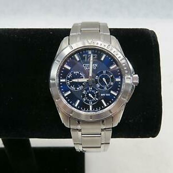 CITIZEN GN-4-S Watch Blue Face 6329-S110942 Stainless Steel WR100 7.5 ...