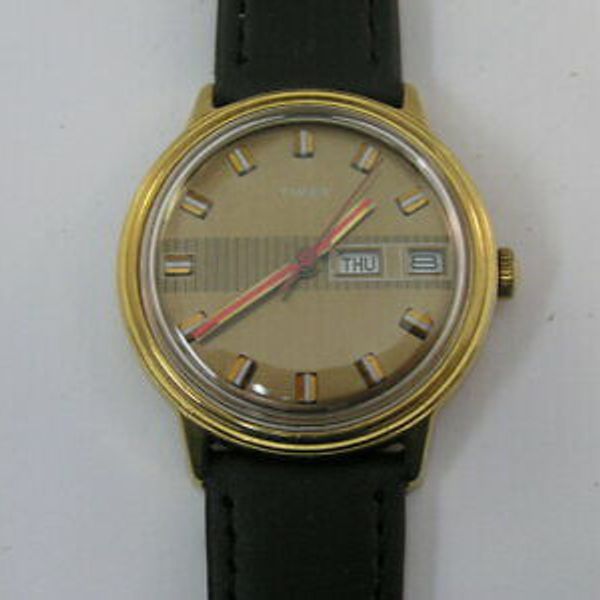 Vintage Timex Watch Fancy Dial Day/Date | WatchCharts Marketplace