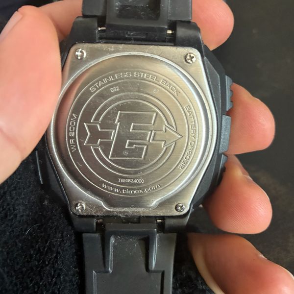 Timex Expedition Shock 50mm Black Resin Case with Black Resin Strap Men ...