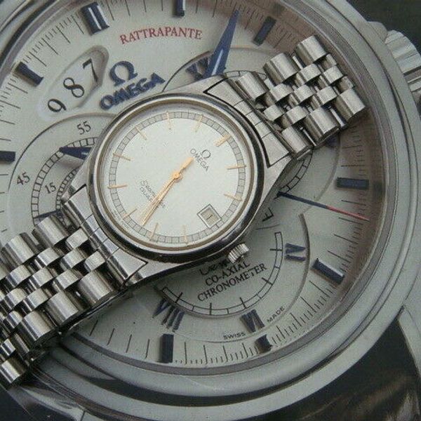 Omega Seamaster vintage watch calibre 1342 new battery original strap ...