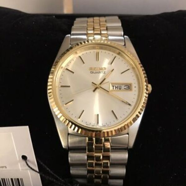 Seiko SGF204 NEW WITH TAGS Quartz 36mm Stainless Steel Two Tone Men’s Watch | WatchCharts