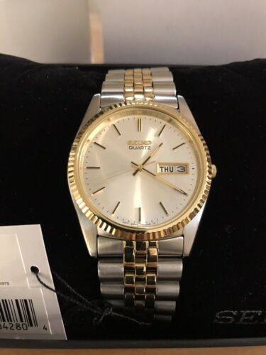 Seiko SGF204 NEW WITH TAGS Quartz 36mm Stainless Steel Two Tone Men’s Watch | WatchCharts ...
