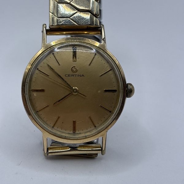 Montre homme Certina vintage 5106 024 plaquÃ© or | WatchCharts Marketplace