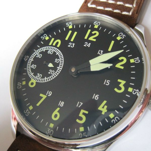 Stunning Quality 44mm Black Dial Manual Winding Gentleman's Seagull ...