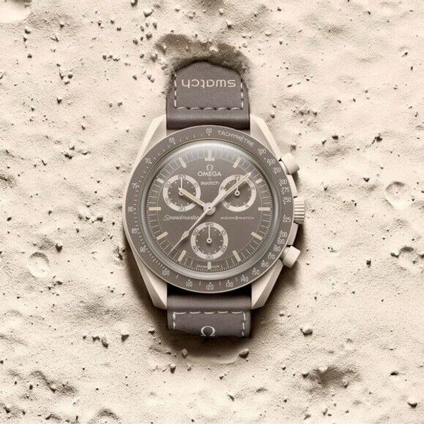 NEW Swatch x Omega Moonswatch Mission To Earth DESERT Watch - With Box ...