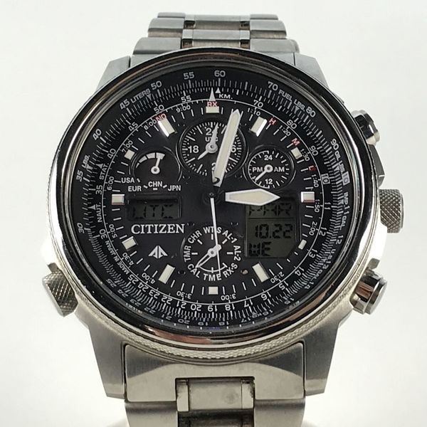 [Used] CITIZEN PROMASTER SKY WATCH / Solar watch / Analog / Stainless steel / BLK / SLV ...