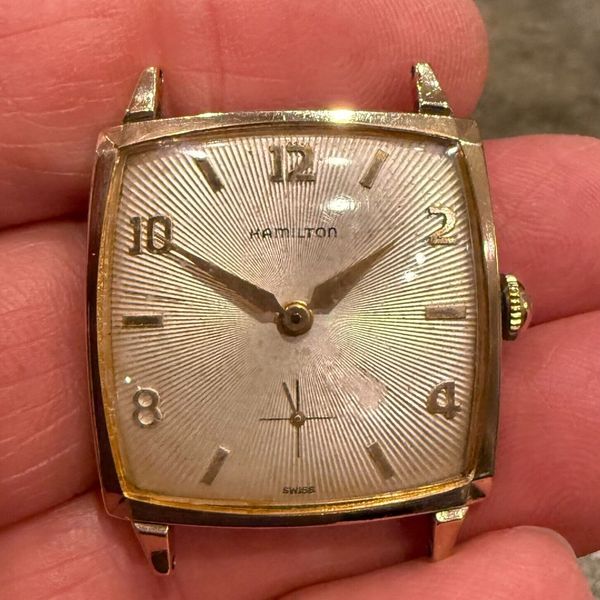 Vintage Hamilton 10 K RGP Bezel 17 Jewels Running Mens Wrist Watch ...