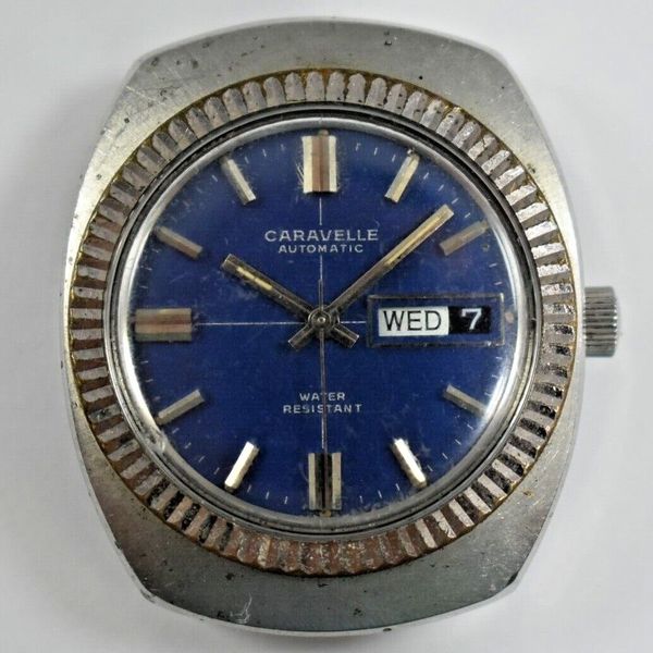 Vintage 1971 N1 Bulova Caravelle Automatic Calendar 17J 11UKACB Watch ...