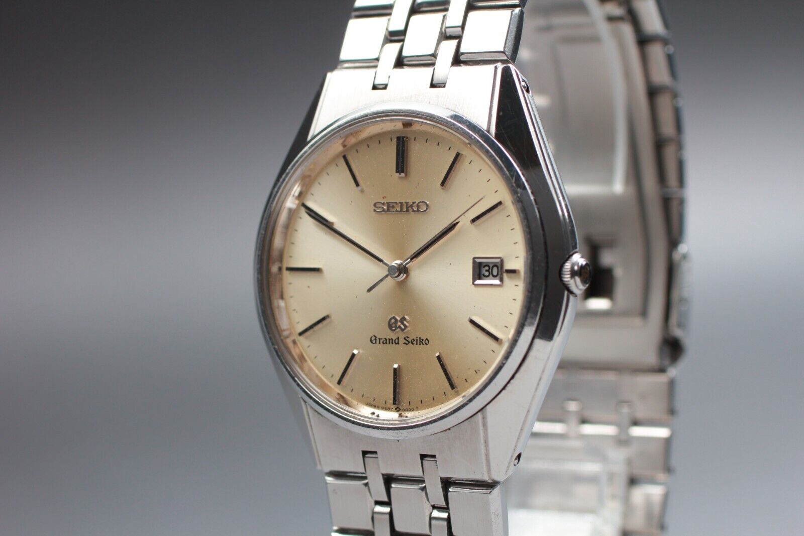 [ Exc+5 ] Vintage Seiko Grand Seiko 9587-8000 Champagne Dial Quartz ...
