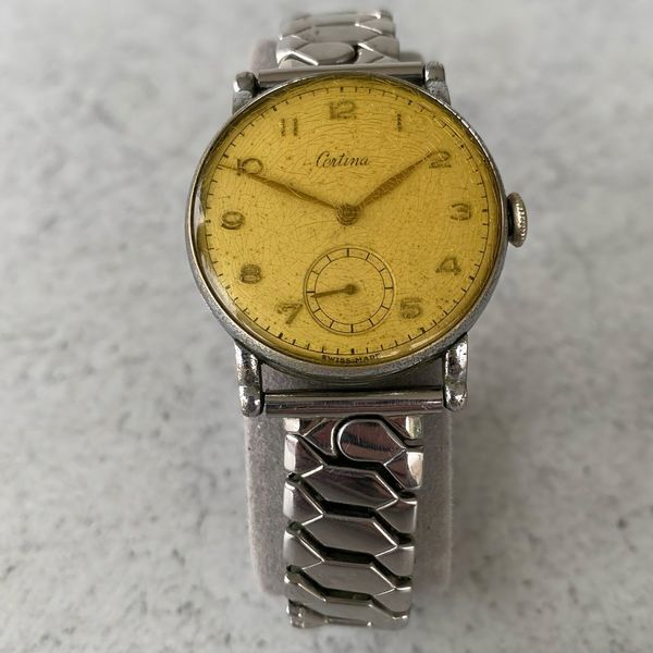 Vintage Certina Sub Seconds Manual Wind Arabic Dial Swiss Watch - Needs ...